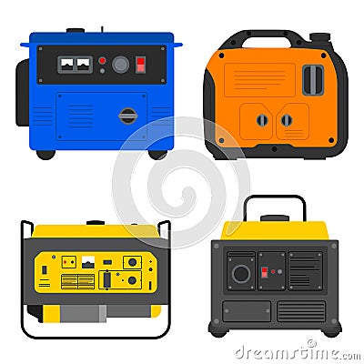 Set With Various Small Generators Cartoon Vector | CartoonDealer.com ...