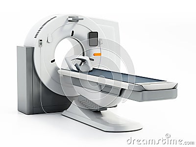 Generic, Brandless MRI Scanner Isolated On White Background. 3D ...