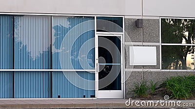 Generic Office Building Front Door and Windows Exterior during the Day ...
