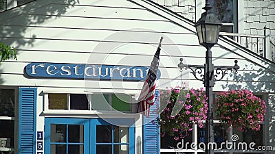 Generic Restaurant Sign in a Small Town Stock Footage - Video of ...
