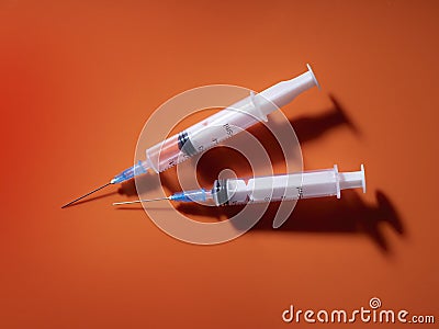 Generic, Standard Design Single Use Plastic Syringes With Shadows Due ...