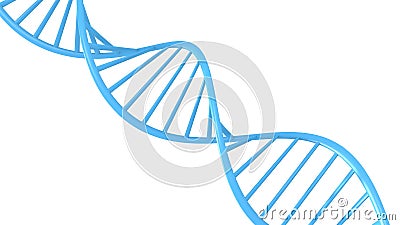 Genetic Data String Concept of a Blue Double Helix DNA Molecule ...