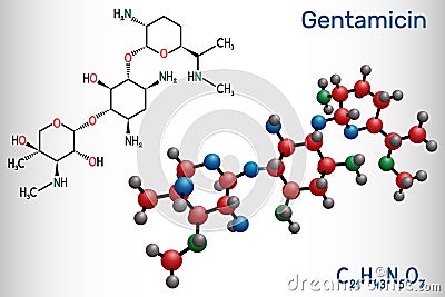 Gentamicin Molecule. It Is Broad-spectrum Aminoglycoside Antibiotic ...