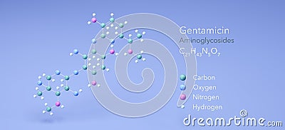 Gentamicin Molecule, Molecular Structures, Cidomycin, 3d Model ...
