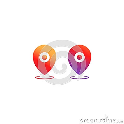 Geo Pin, Location Icon In Different Colors Or Geolocation, Gps, Map ...