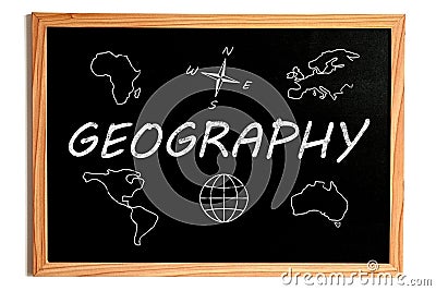 Geography Chalkboard Stock Illustration - Image: 57895424