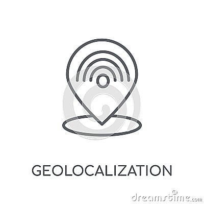Geolocalization Linear Icon. Modern Outline Geolocalization Logo ...