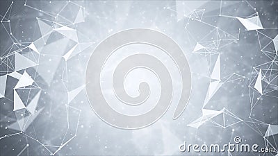 Geometric Abstract Loop Background with Connected Dots and Lines. Stock ...