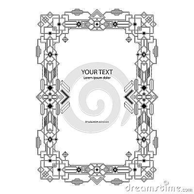 Geometric Border Template Cartoon Vector | CartoonDealer.com #87887073