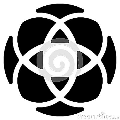 Geometric Circular - Symmetric Element, Symbol For Logos Cartoon Vector ...