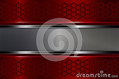 Geometric Design Of A Red Hue With A Frame Made Of Metal Mesh Grating ...