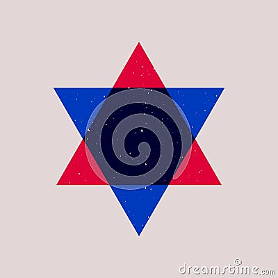 Geometric Memphis Shapes Riso Print Effect. Minimal Abstract Triangles ...