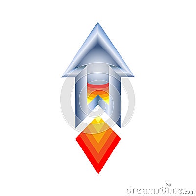 Geometric Metal-plastic Rocket, Fire Arrows And Space Pointer. Mini ...
