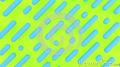 Geometric Moving Blue Shapes, Abstract Green Background in Minimalism ...