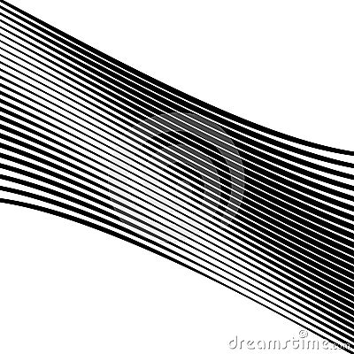 Geometric Waving, Wavy Parallel Lines. Ripple, Twisted Lines Pattern ...