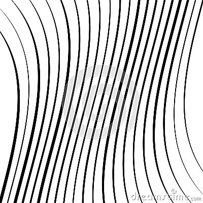 Geometric Waving, Wavy Parallel Lines. Ripple, Twisted Lines Pattern ...
