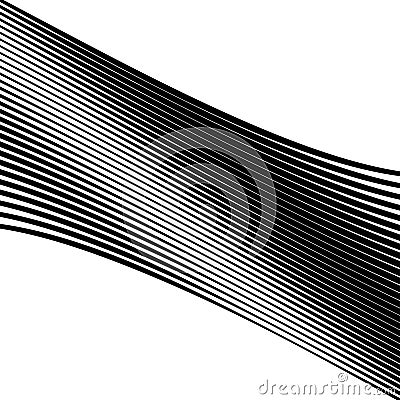 Geometric Waving, Wavy Parallel Lines. Ripple, Twisted Lines Pattern ...