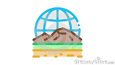 Geomorphology Science Icon Animation Stock Footage - Video of graphic ...