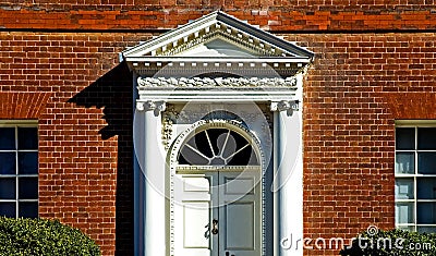 Classic Georgian Front Door Stock Image - Image of door, reside: 19245487