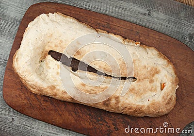 Georgian Lavash With Greenery And Paprika Stock Photography ...