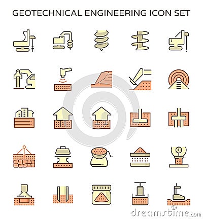 Geotechnical Engineering Icon Vector Illustration | CartoonDealer.com ...