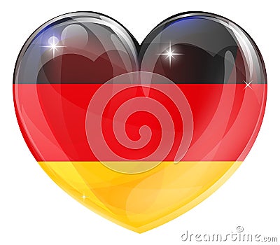 German Flag Love Heart Royalty Free Stock Photo - Image: 38226925