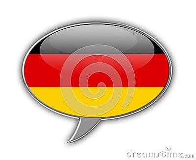 German Flag Speech Bubble. Stock Illustration - Image: 55305260