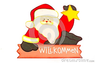 German Santa Claus Sign Royalty Free Stock Photo - Image: 4182845