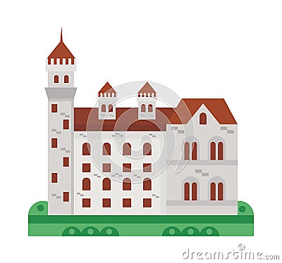 Germany Neuschwanstein Castle Design Cartoon Vector | CartoonDealer.com ...
