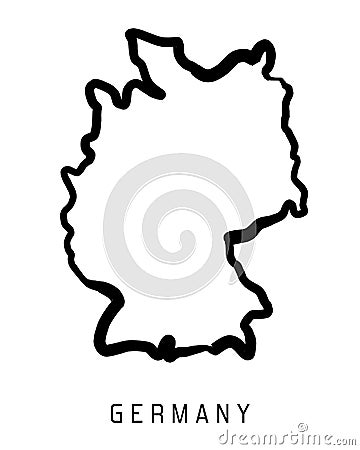 Germany Outline Map Stock Vector - Image: 79366717