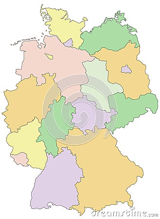 Germany - Highly Detailed Editable Political Map With Separated Layers ...