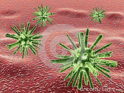 Germs In The Body Stock Illustration - Image: 44023004