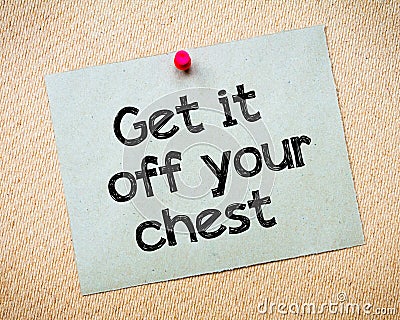 Get It Off Your Chest Stock Photo - Image: 52028677