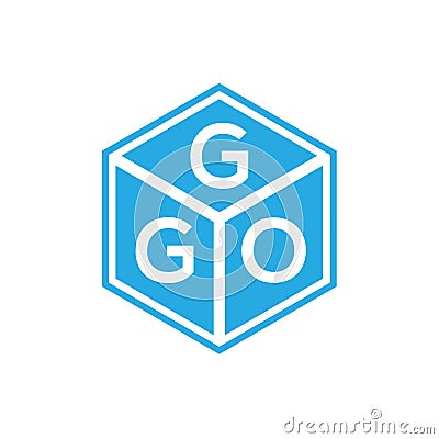 GGO Letter Logo Design On Black Background. GGO Creative Initials ...