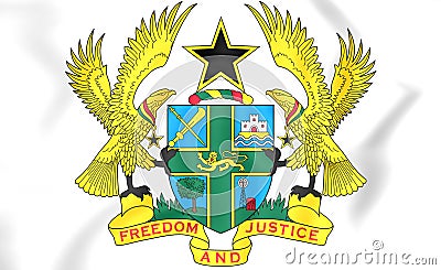 Ghana Coat Of Arms. Stock Illustration - Image: 88858423
