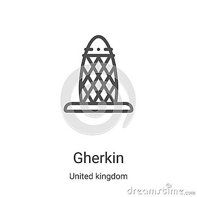 Gherkin Icon Vector From United Kingdom Collection. Thin Line Gherkin ...