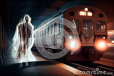 The Ghost In Front Of Subway Train. Horrors, Nightmares, Driving Safety ...