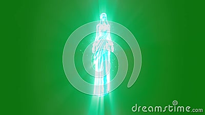 Ghost Goddess Divine Apparition Green Screen 3D Rendering Animation ...