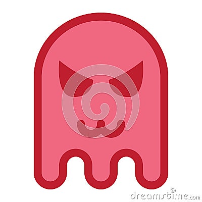 Ghost Angry Cat Mouth Uwu Face Vector Illustration | CartoonDealer.com ...