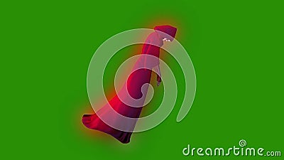 Ghost Phantom Entity Witch Flight Cycle Side Green Screen 3D Rendering ...