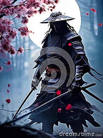 Ghost Samurai, Samurai Warrior Bound By A Ghostly Curse, Wearing Shabby ...
