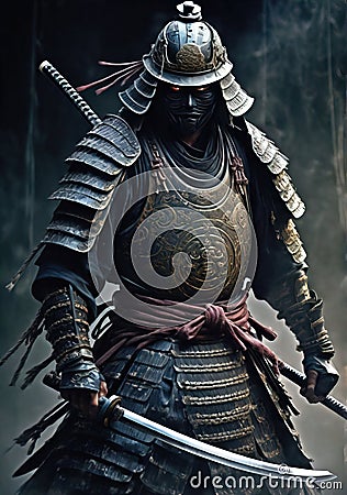Ghost Samurai, Samurai Warrior Bound By A Ghostly Curse, Wearing Shabby ...