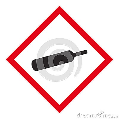 GHS Compressed Gas Label Vector Illustration | CartoonDealer.com #302165670