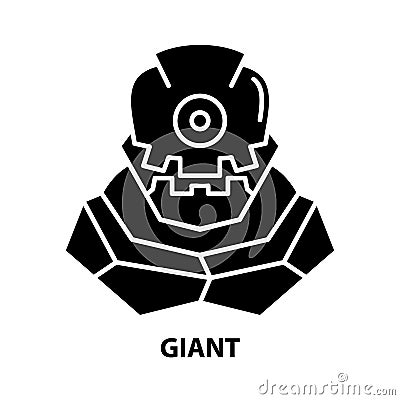 Giant Icon, Black Vector Sign With Editable Strokes, Concept ...