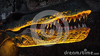 Giant Predator Irritator Dinosaurus with Sharp Teeth Stock Video ...