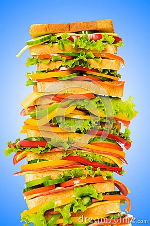 Giant Sandwich Against Background Royalty-Free Stock Photography ...