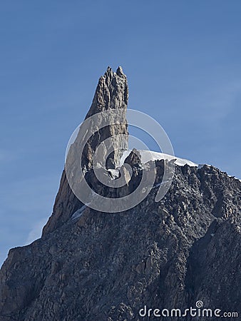 Giant Tooth Peak In The Mont Blanc Massif Royalty-Free Stock ...