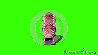 Giant Worm Monster Crawl Loop Front Green Screen 3D Rendering Animation ...