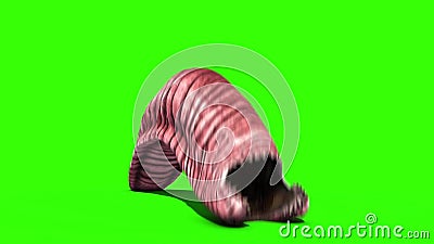 Giant Worm Monster Crawl Loop Green Screen 3D Rendering Animation Stock ...