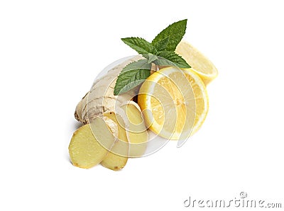 Ginger, Lemon, Mint Royalty-Free Stock Photo | CartoonDealer.com #56863959